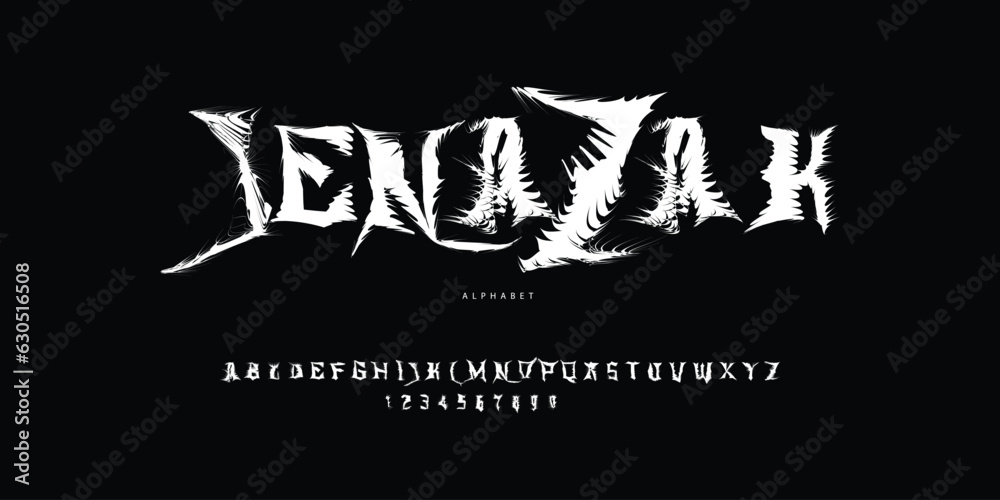 distressed black metal font underground music bloody rock root horror film chaotic satanic ...