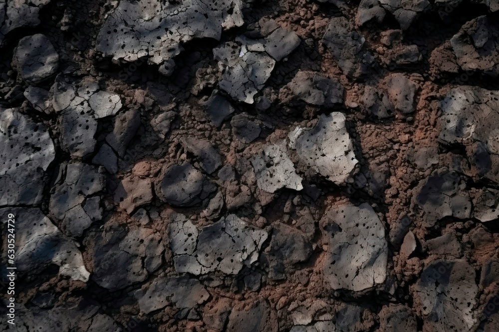 Pitted volcanic rock texture background, rugged and porous lava surface ...