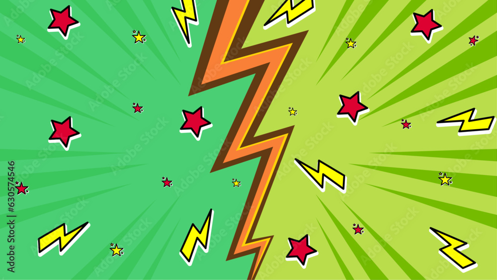Cartoon comic background. Comics book colorful poster with colorful ...