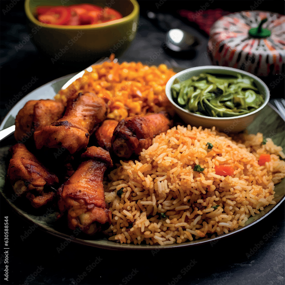 image Jollof rice or simply jollof, also called Benachin, is a single ...