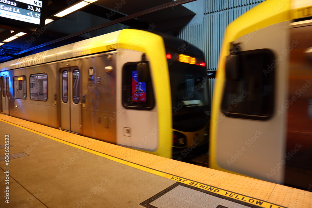 Los Angeles, California: Metro Rail A Line and E Line Station opened on ...