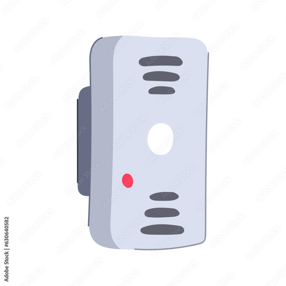 fire smoke detector cartoon. alarm safety, house home, carbon ceiling ...