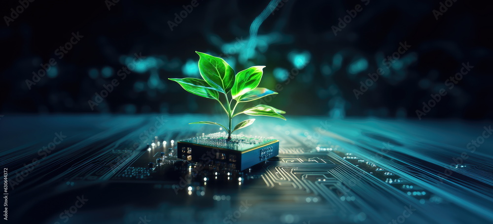 Green electronics, green technology. Environmental friendly ...