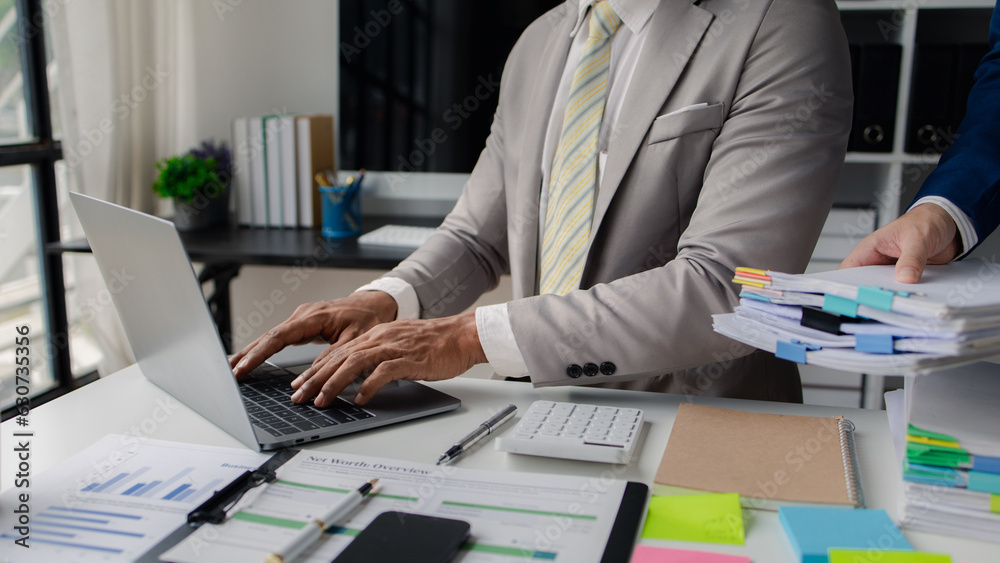 Company employees are doing stressful gestures due to heavy workload ...