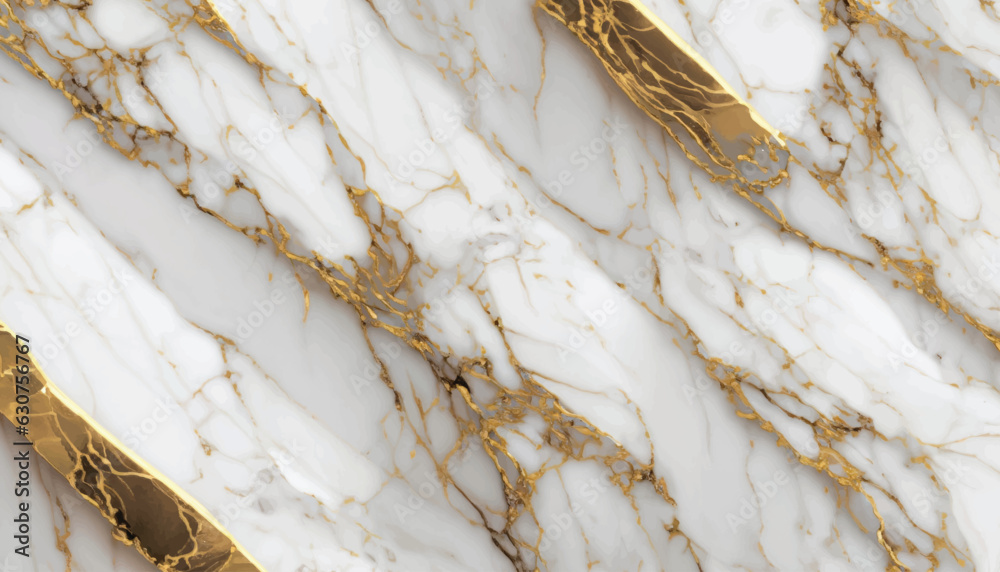 Luxury White Gold Marble texture background vector. Panoramic Marbling ...