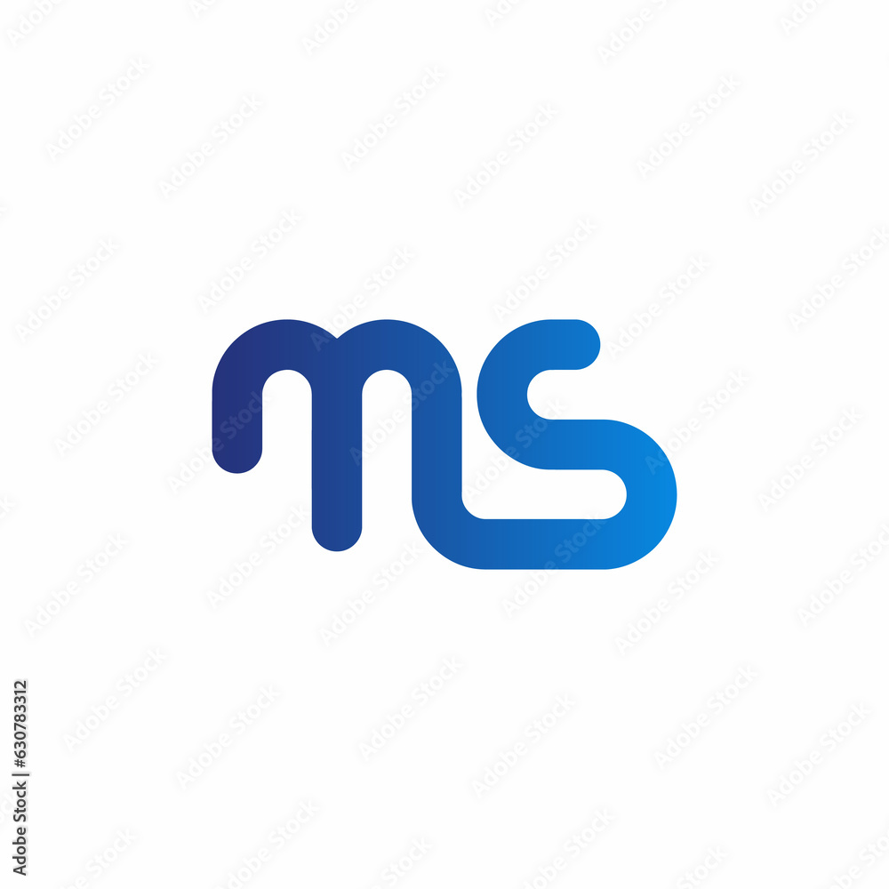 Ilustración de Stock MS logo design. Creative modern elegant trendy ...
