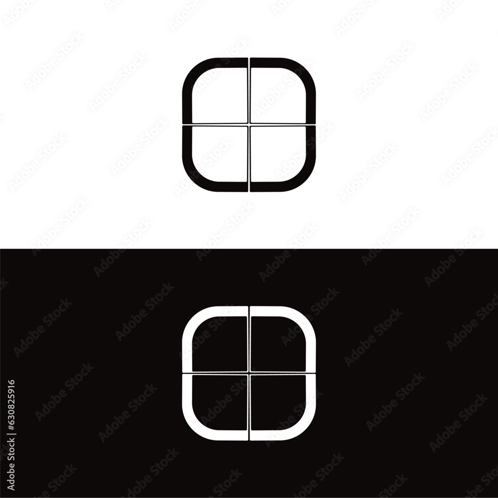 Rectangle vector logo template design Stock Vector | Adobe Stock