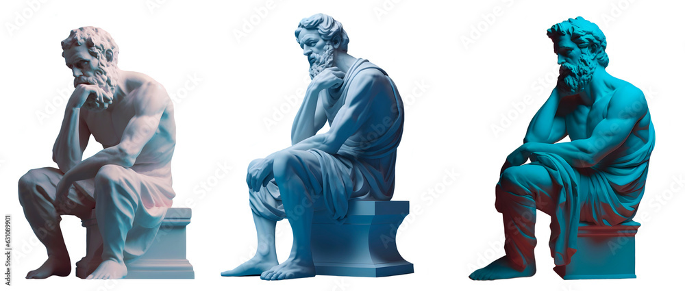 Thinking Man, Stoic Philosopher Greek Roman Statue Classic to Modern ...