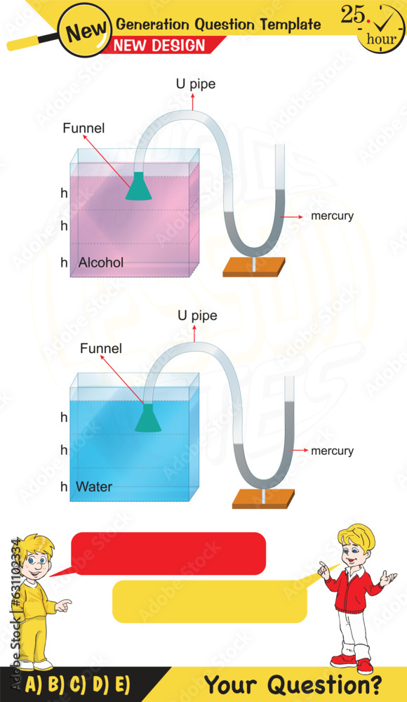 Physics, pressure and lifting force, archimedes principle, pressure of ...