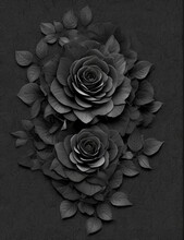 Vintage Black Rose Card Free Stock Photo - Public Domain Pictures