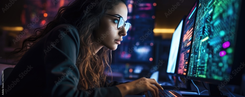 Digital Vanguard - Women in IT, Woman Hacker Hacking, Diversity ...