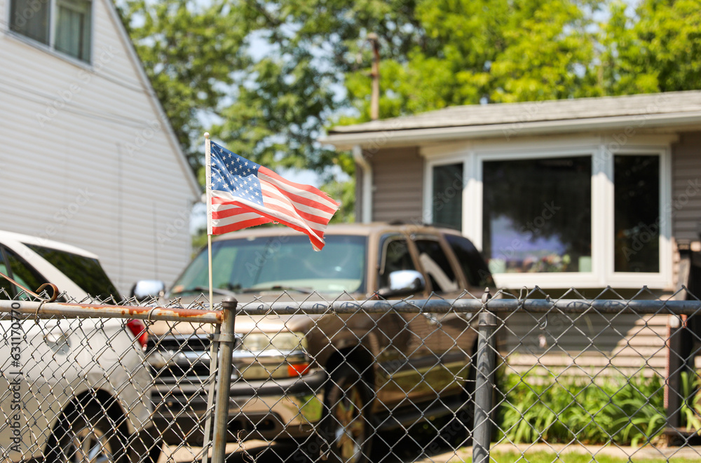 Proudly waving symbol of freedom, unity, and democracy. The US flag ...