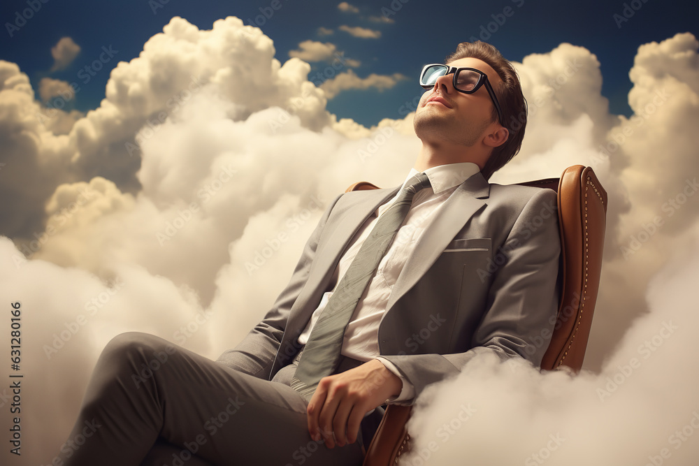 Ambitious man dreaming of career success, symbolizing aspiration ...