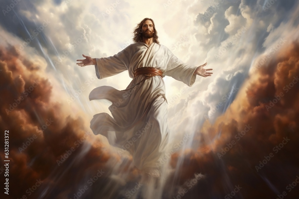 Jesus Christ in Heaven Generative AI Stock Photo | Adobe Stock