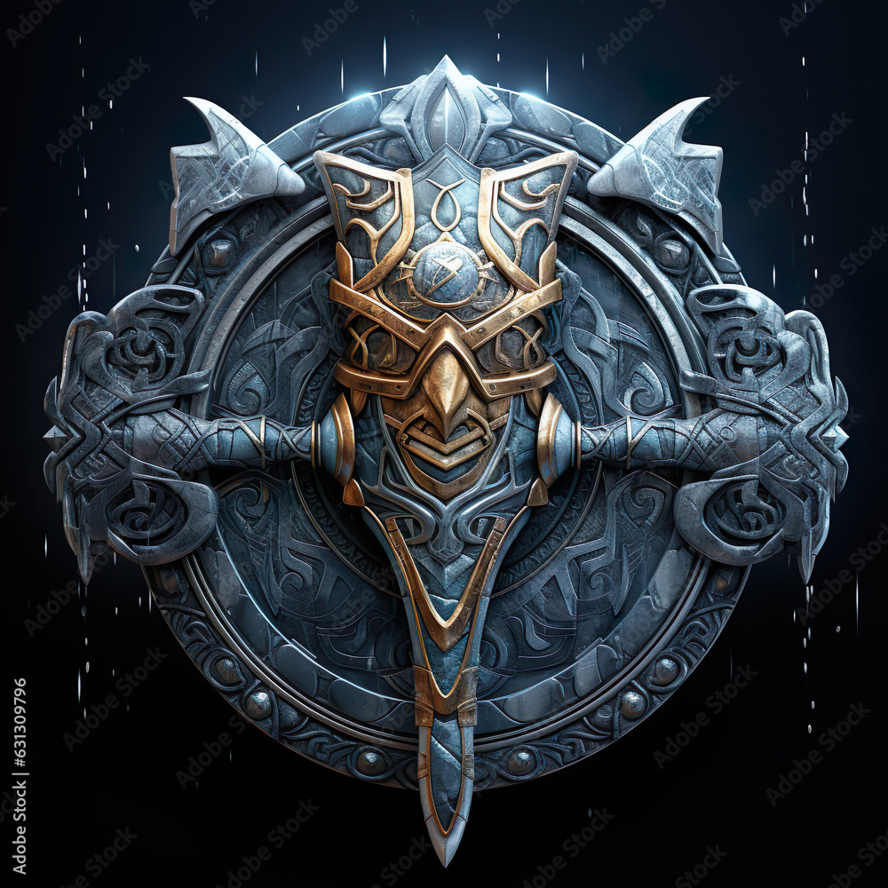 Epic High Fantasy Norse mythology Viking themed logo coat of arms ...