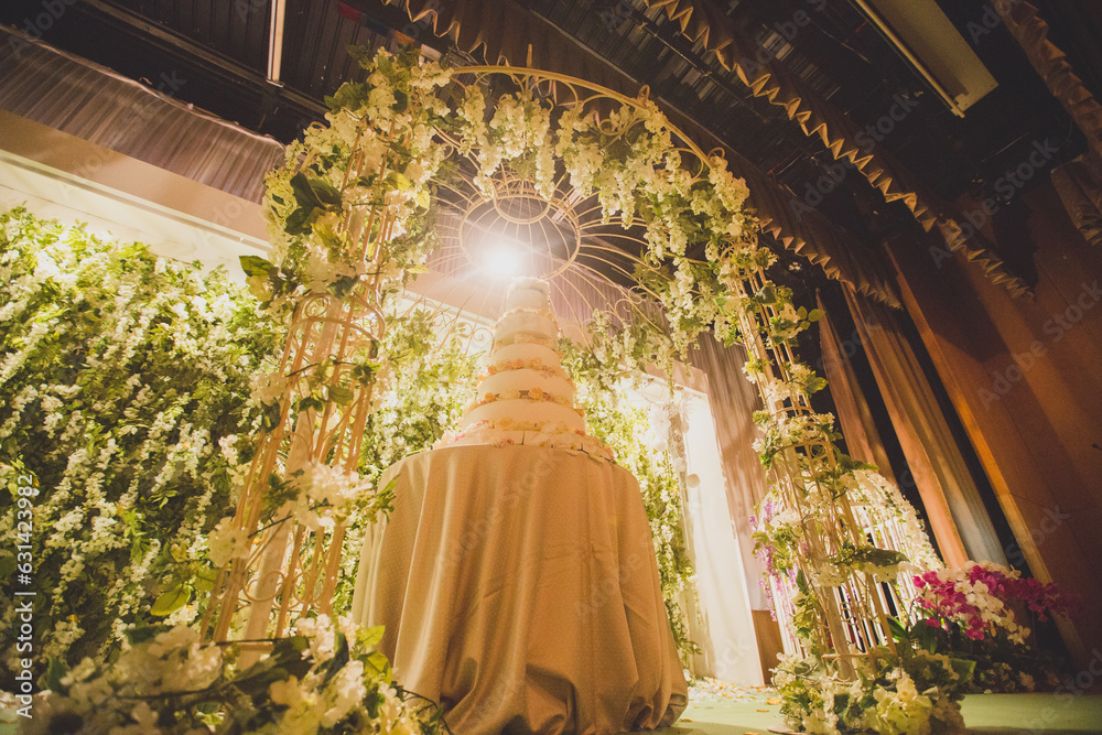 beautiful luxury wedding event colourful flower flora decoration ...