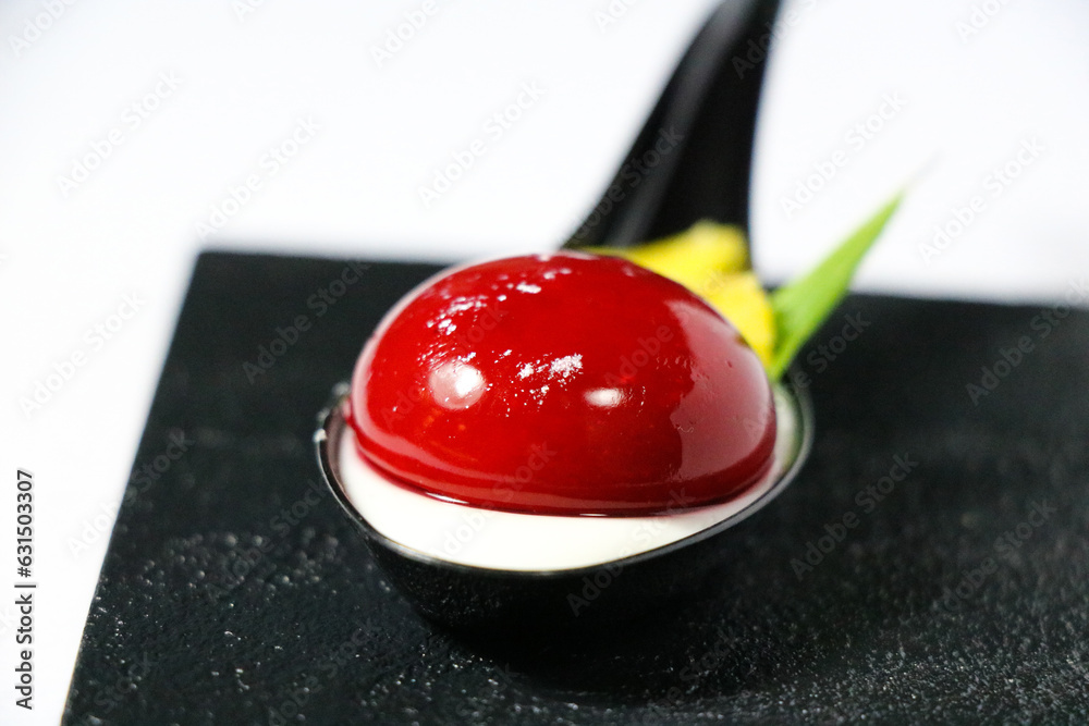 luxury chef signature western fine dining cuisine art fruit berry ...