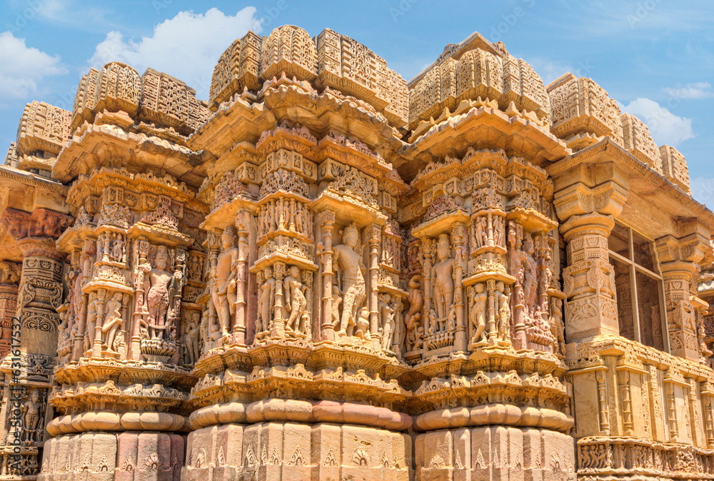 Foto de Stock The Sun Temple at Modhera is an ancient Hindu temple ...
