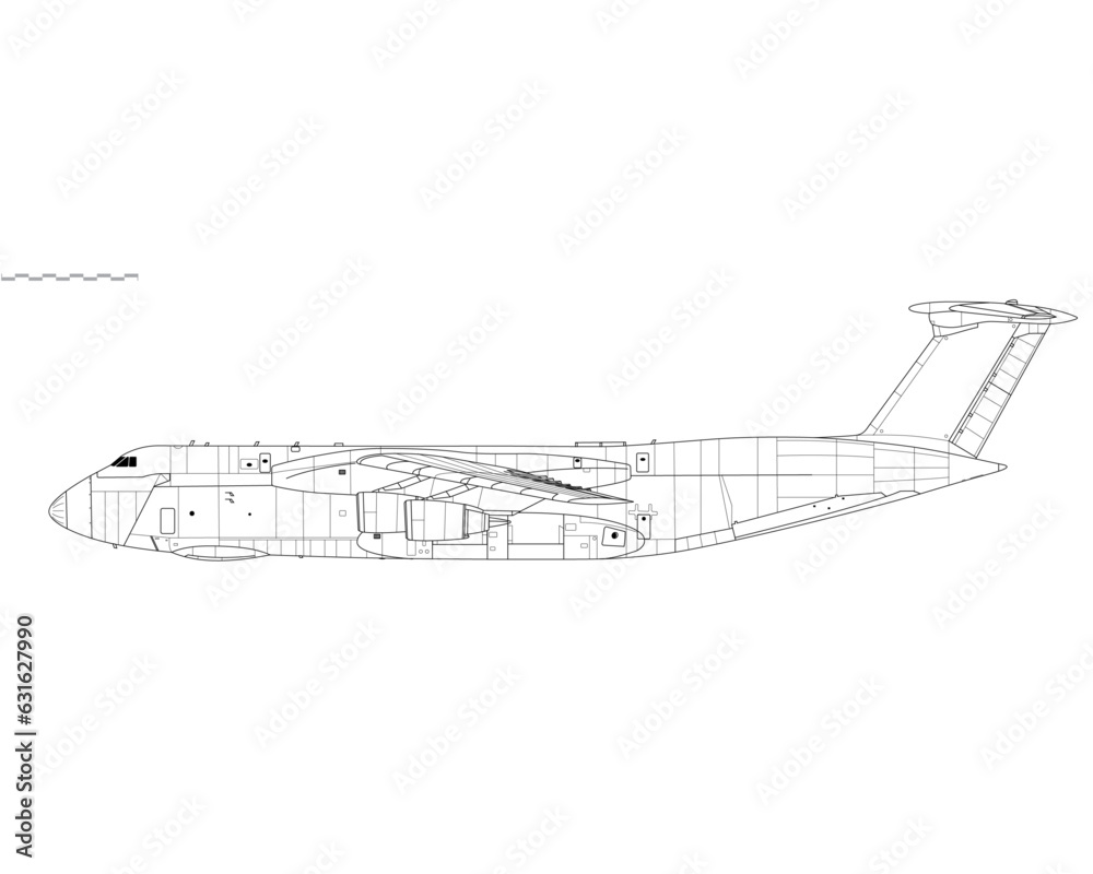 Vector de Stock Lockheed C-5M Super Galaxy. Vector drawing of strategic ...