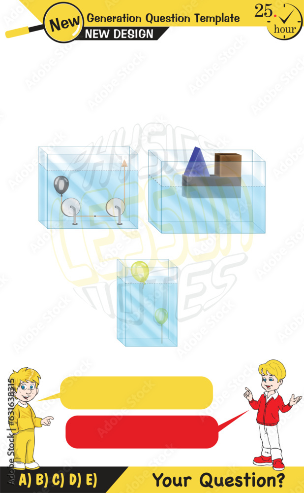 Physics, pressure and lifting force, archimedes principle, pressure of ...