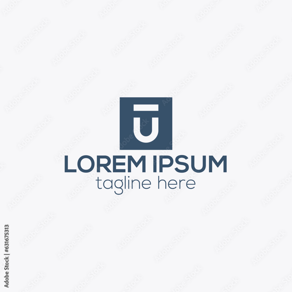 UT or TU letter modern alphabets corporate logo design with block ...