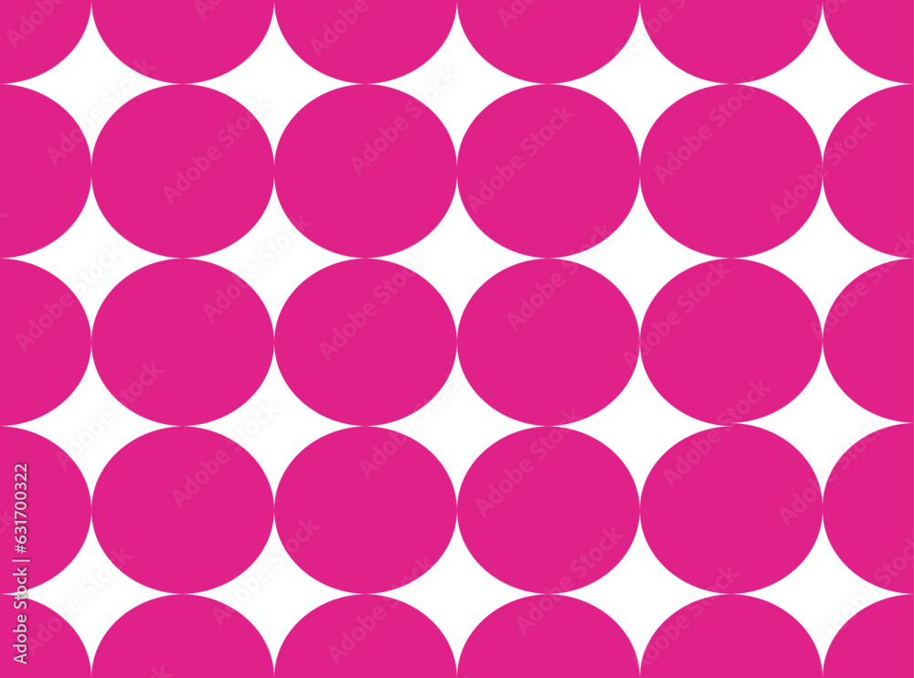 patron con circunferencias de colores rosa barbie con fondo blanco ...