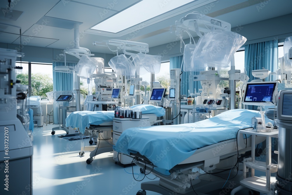Medical Team Performing Surgical Operation in Modern Operating Room ...