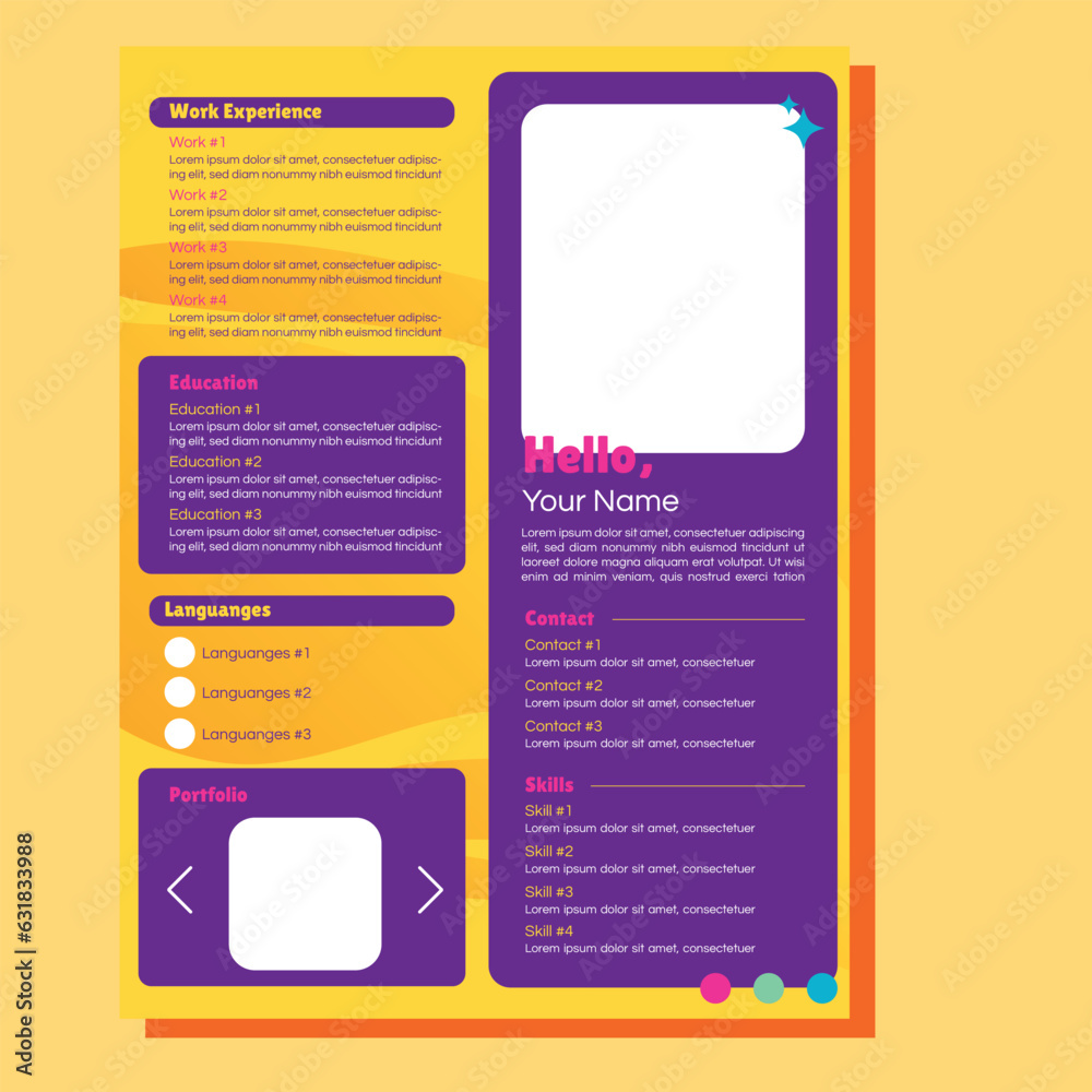 CV templates. Professional resume letterhead, cover letter business ...