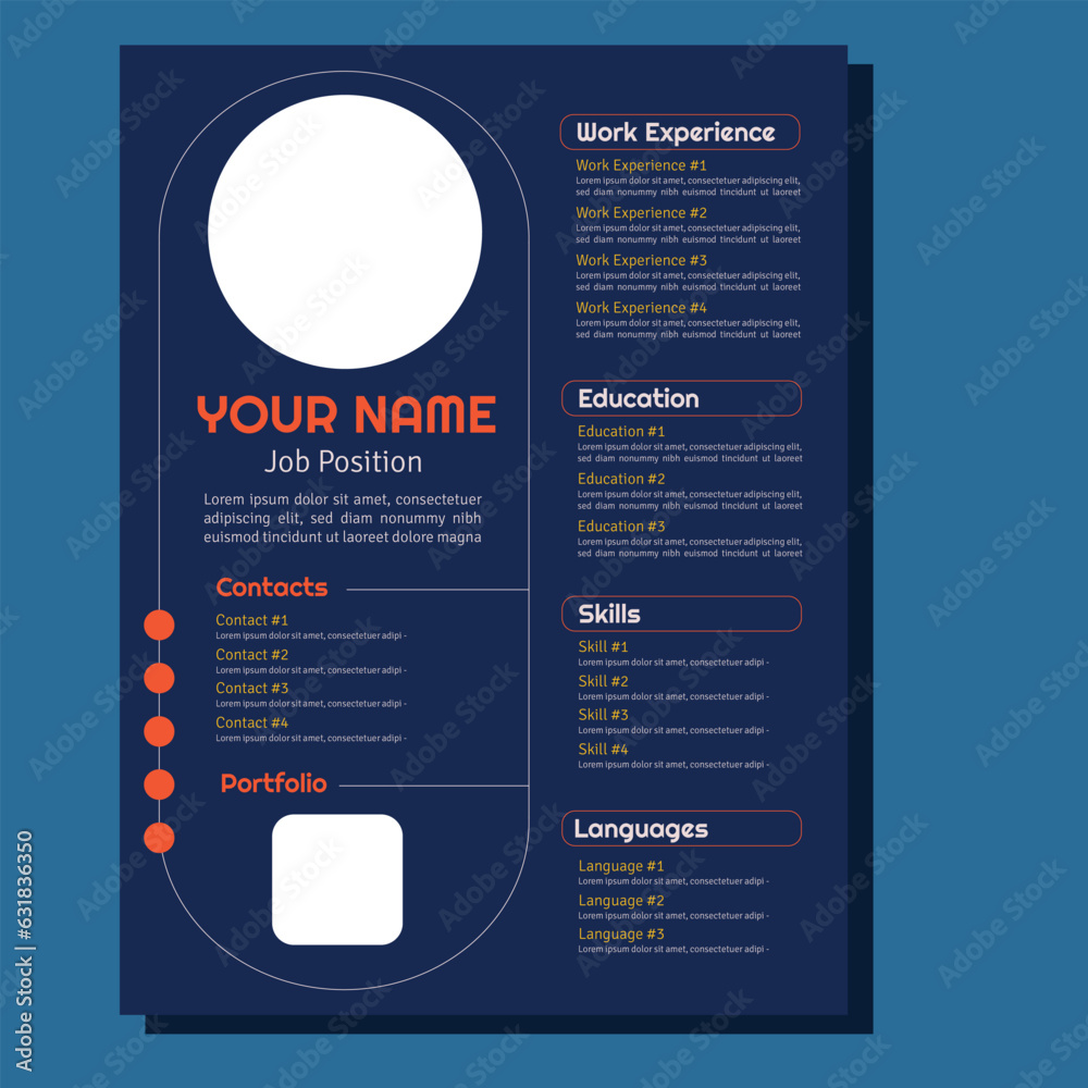 CV templates. Professional resume letterhead, cover letter business ...