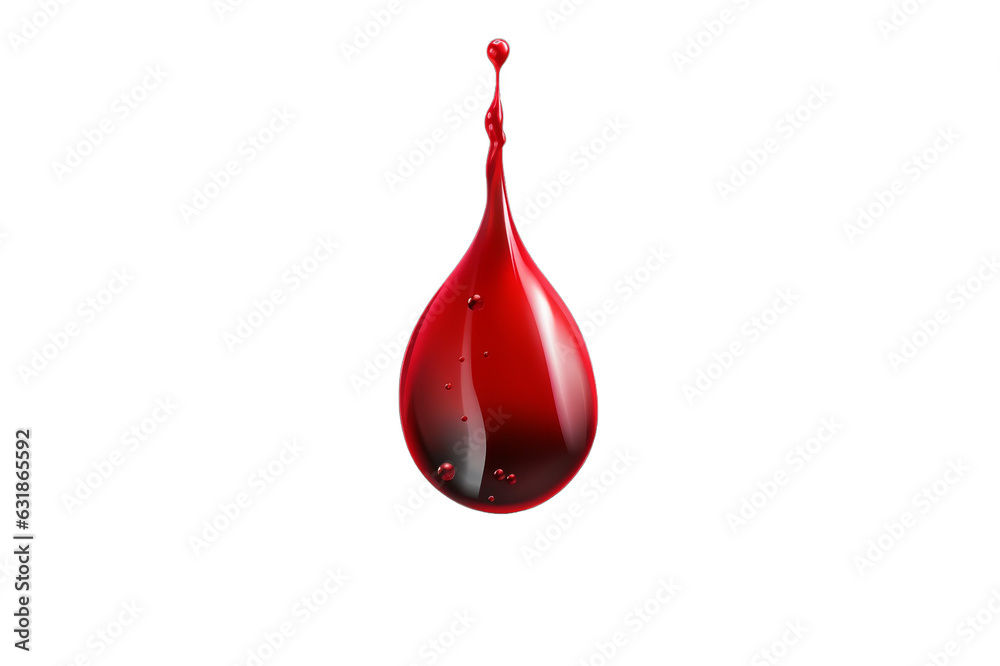 Red blood drop bright and shiny isolated on transparent background, PNG ...