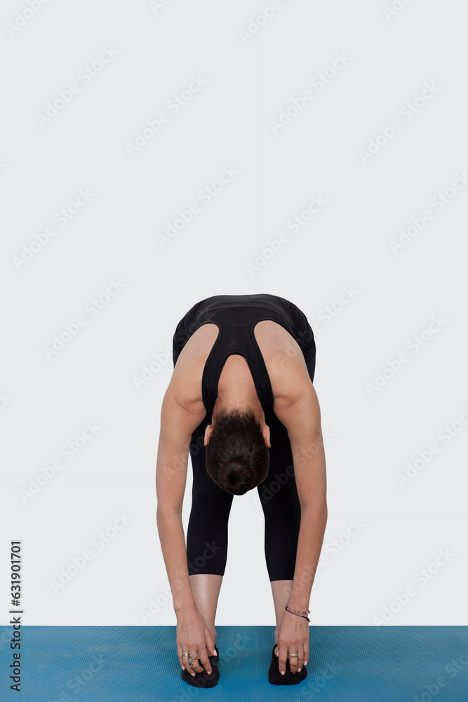 trauma releasing exercises, for elderly people, old woman in the studio ...