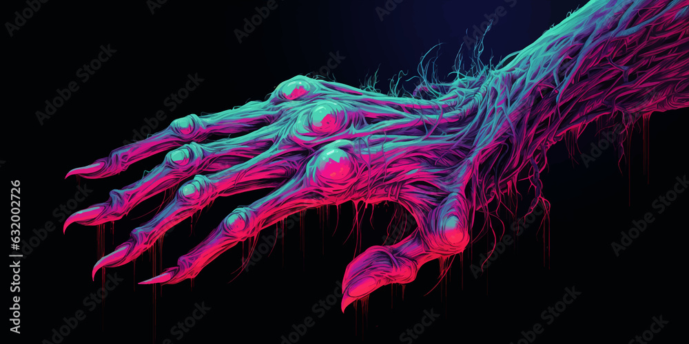 Monster hand with claws. Zombie hand coming out of the ground. Zombie ...