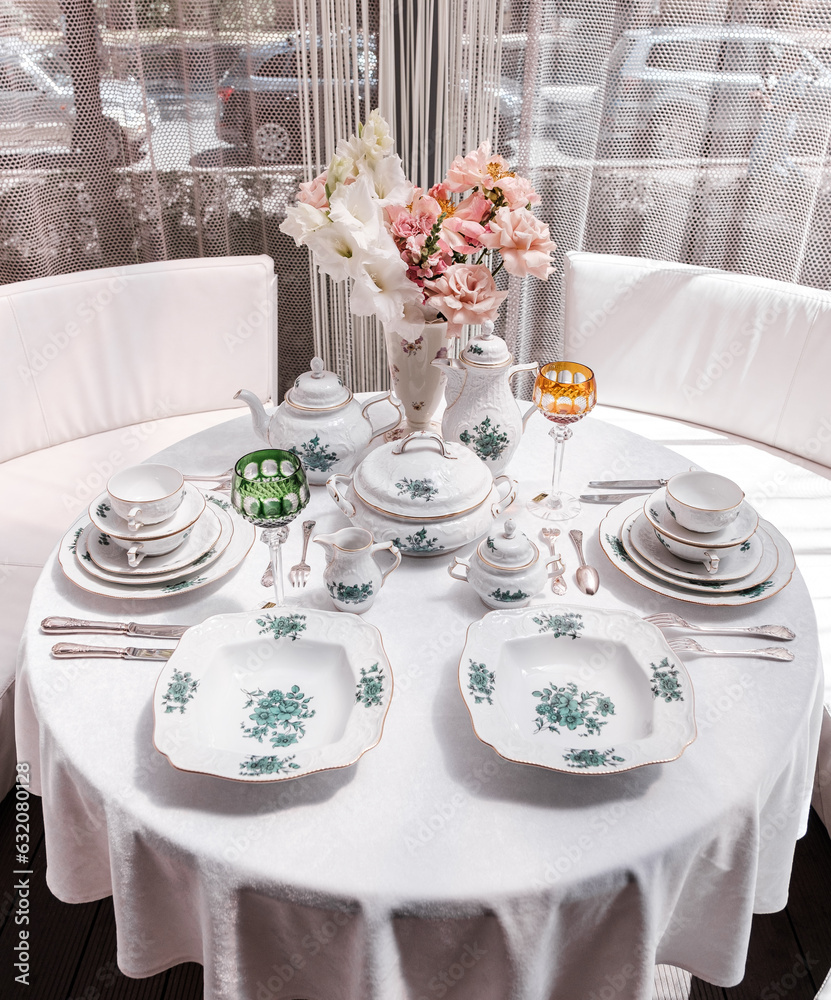Elegant opulence in every detail: a unique antique Rosenthal table ...