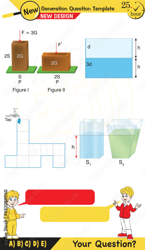 Physics, pressure and lifting force, archimedes principle, pressure of ...