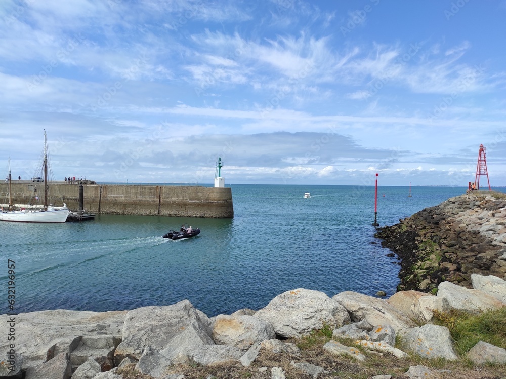 côte bretonne batz sur mer le croisic, ile de batz, le grand blockhaus ...