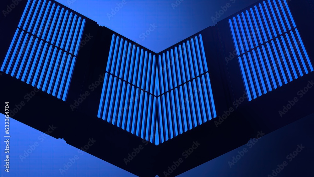 A background of an Elegant and Modern 3D Rendering image in blue and ...
