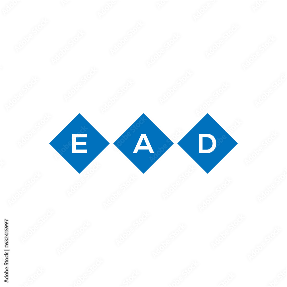 EAD letter technology logo design on white background. EAD creative ...