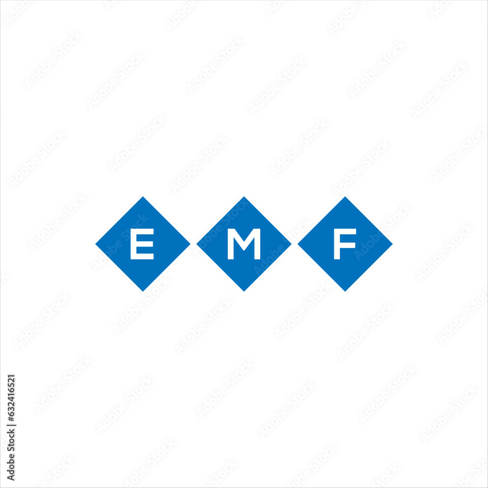 EMF letter technology logo design on white background. EMF creative ...