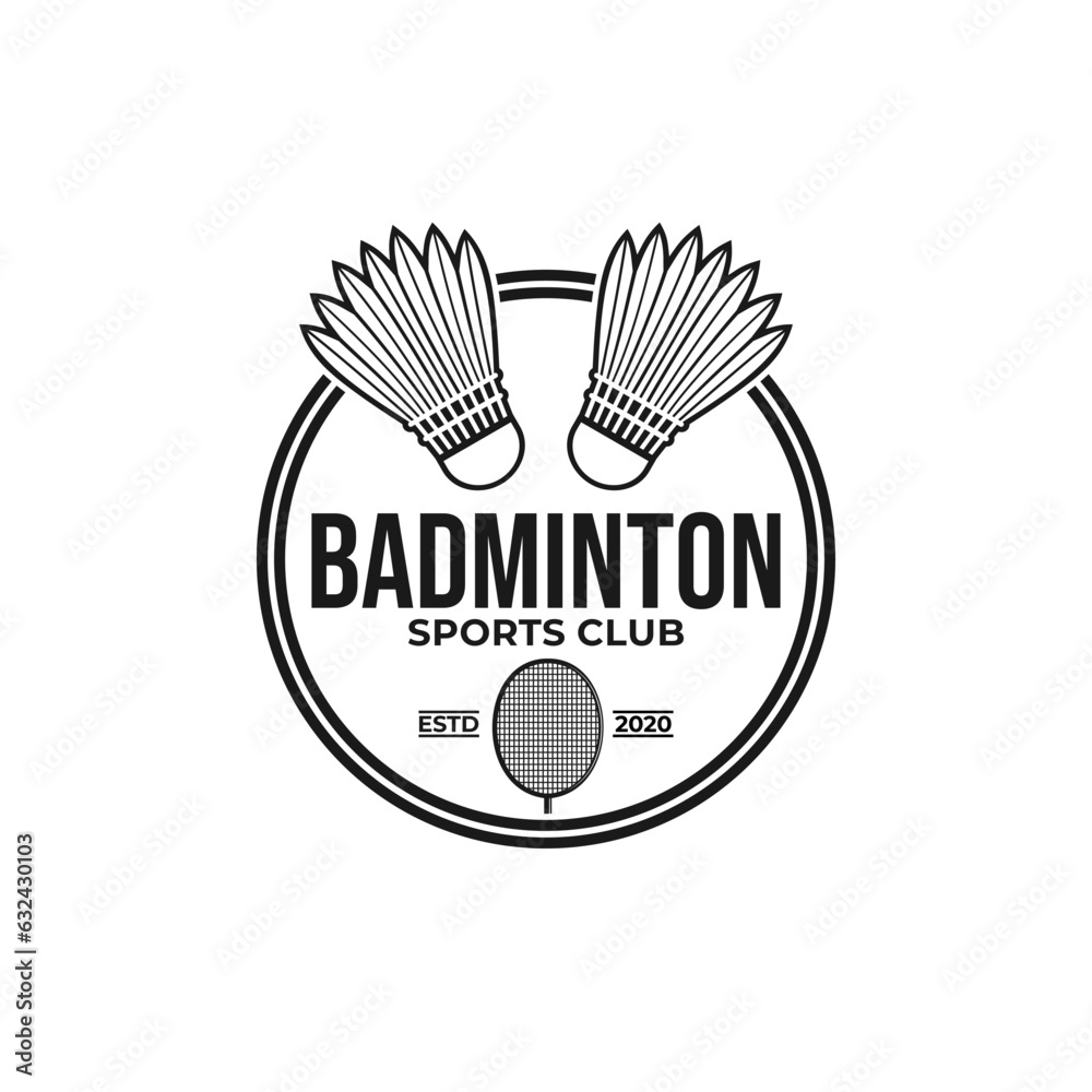 badminton vector graphic template. illustration of sport tournament in ...