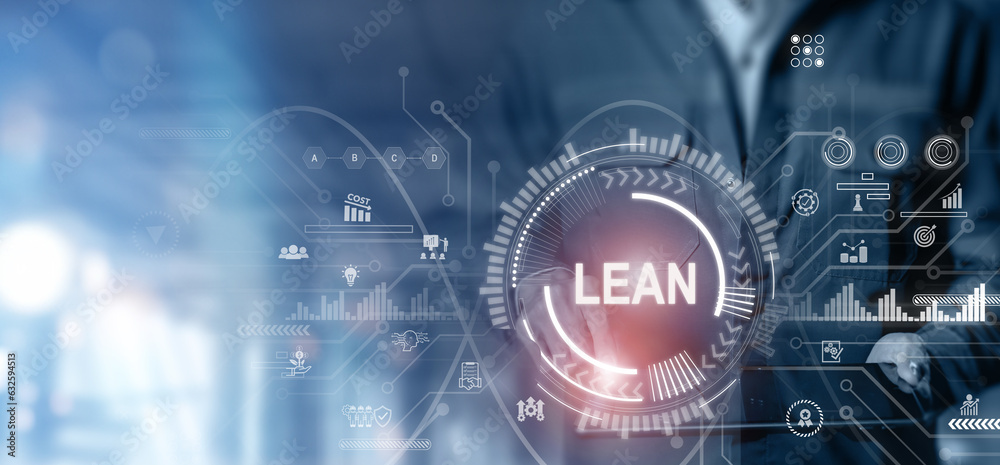 Lean manufacturing concept. Lean six sigma industrial process ...
