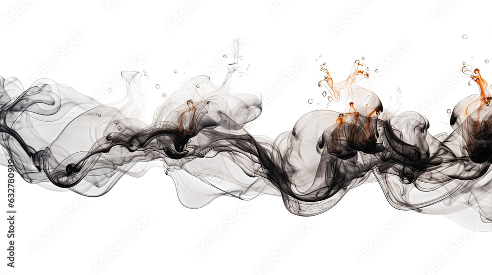 dripping liquid smoke frozen in an abstract futuristic 3d texture ...