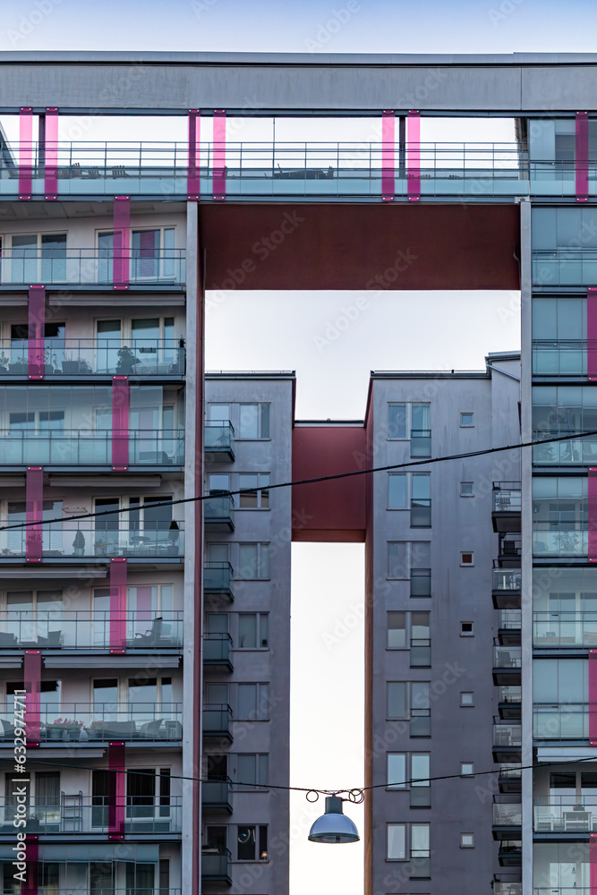 Stockholm, Sweden Modern buildings in the Hammarby Sjostad district at ...