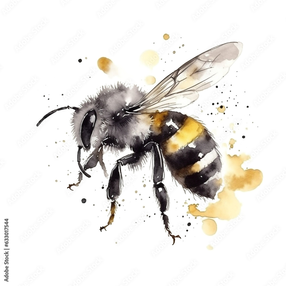 Watercolor Bumblebee Clipart Bee Summer Clipart Honeybee Clipart Honey ...