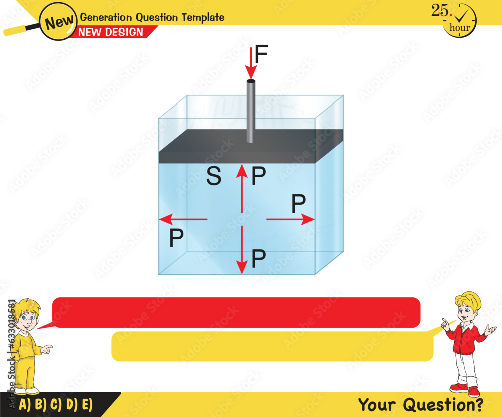 Physics, pressure and lifting force, archimedes principle, pressure of ...