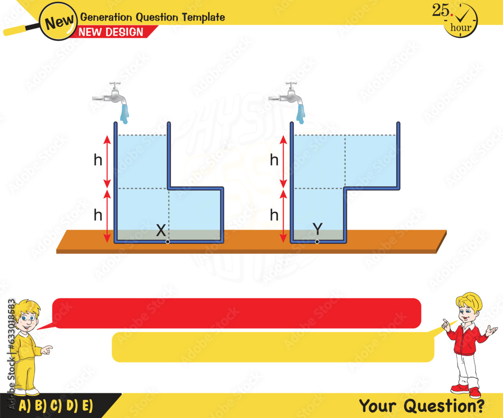 Vector de Stock Physics, pressure and lifting force, archimedes ...