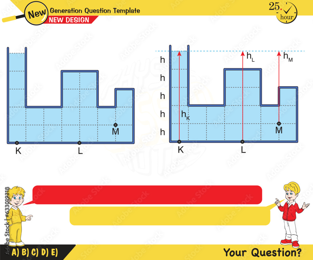 Vector de Stock Physics, pressure and lifting force, archimedes ...