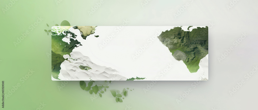 wide horizontal banner of world map embossed in stylized illustration ...