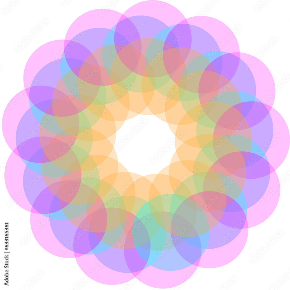 círculo símbolo geometría concéntrica objetos mandala, semillas ...