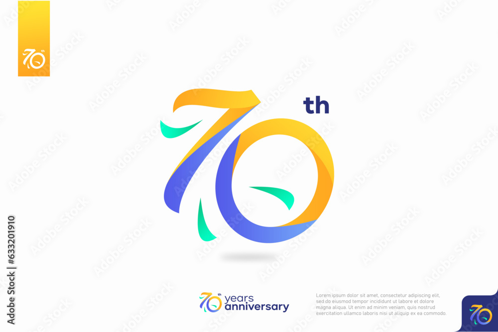 Vetor Number 70 logo icon design, 70th birthday logo number ...