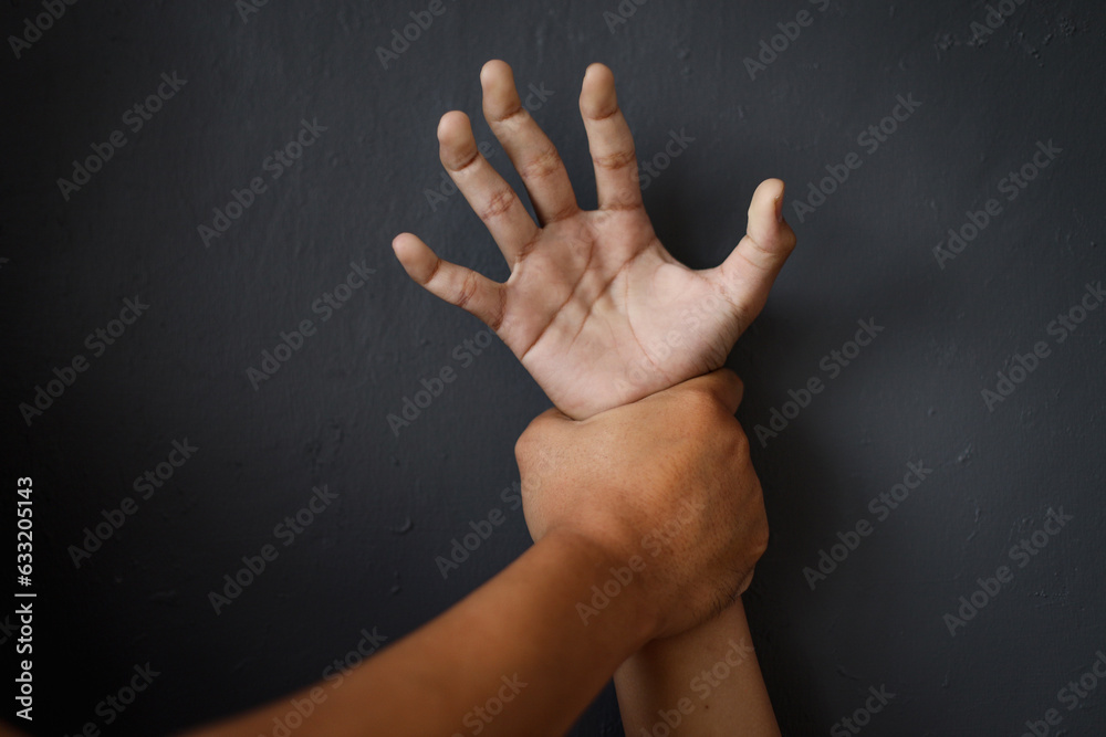 Foto de Stock Child abusing concept, child was a victim of human ...